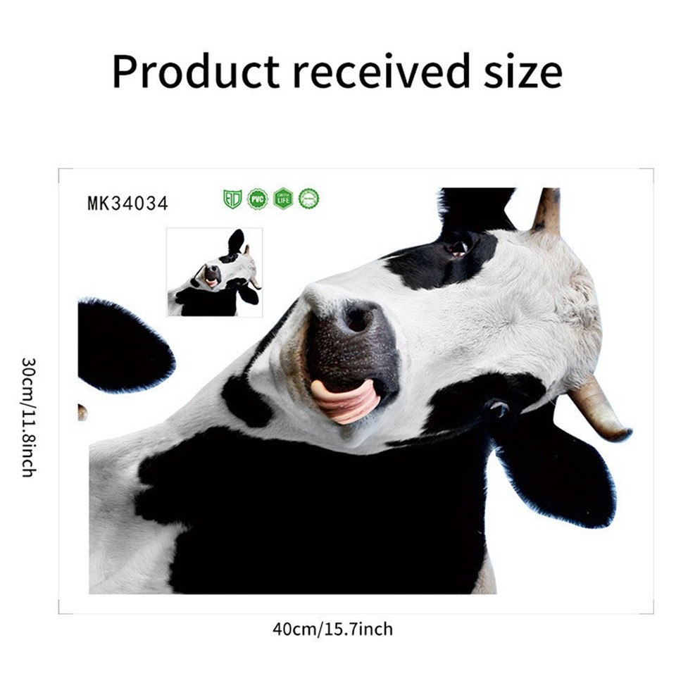 Cartoon Cow Stickers, Glass Window Displays, Bedroom Home Decoration ...