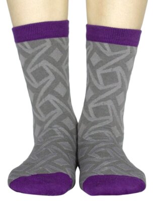 Street Wear Women's Illusion Socks, Purple/Grey Size One Size | eBay
