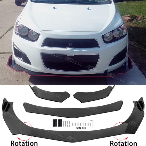 For Chevrolet Sonic RS Spark Carbon Fiber Front Bumper Splitter Spoiler ...