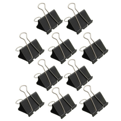 12x Foldback clips 25mm fold back paper binder clips Bulldog Clips ...