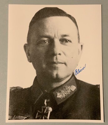 WWII Wehrmacht German General Karl Rhein Knights Cross Signed Photo | eBay
