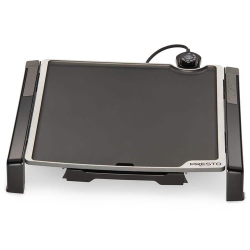 Presto Electric Griddle 15" 210-Sq-In Tilt + Fold Black w/ Temperature ...