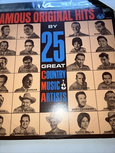 Famous Original Hits by 25 Great Country Music Artists Vinyl LP Record ...
