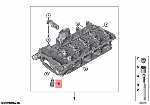 Genuine BMW E70 E70N E71 Engine Cylinder Head Oil Check Valve OEM ...