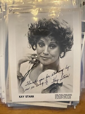 Kay Starr 40s 50s Famous Jazz Pop Singer Signed 8x10 Publicity Photo | eBay