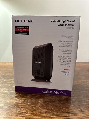 NETGEAR CM700-100NAS Cable Modem - One Owner - Tested Working - With ...