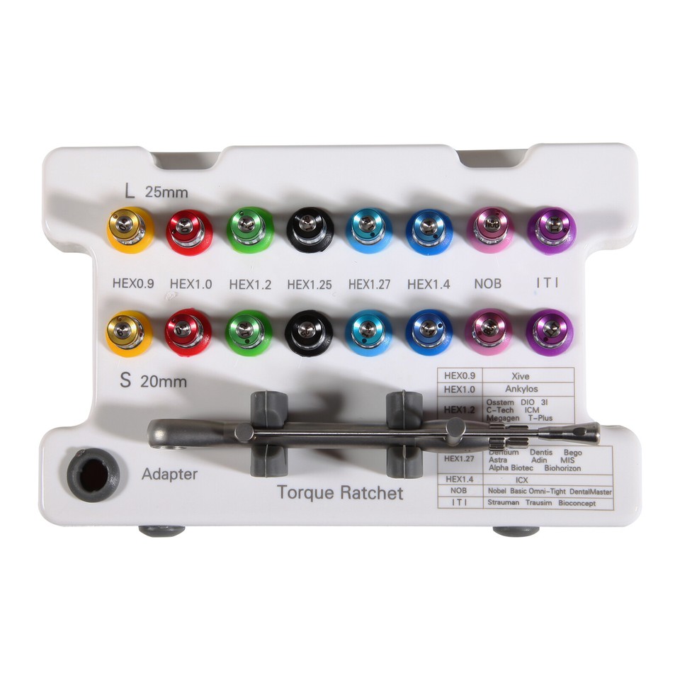 Dental Universal Prosthetic Restoration Hand Driver Tool Kit Implant ...
