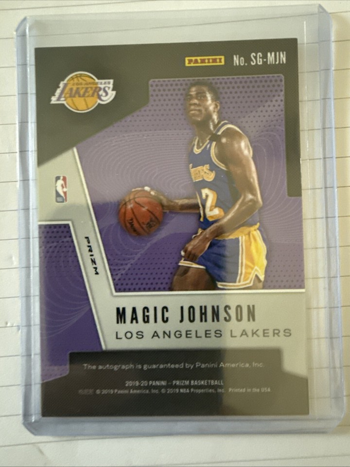 2019-20 MAGIC JOHNSON AUTO PANINI PRIZM CHOICE SIGNATURE SP INSERT #SG ...