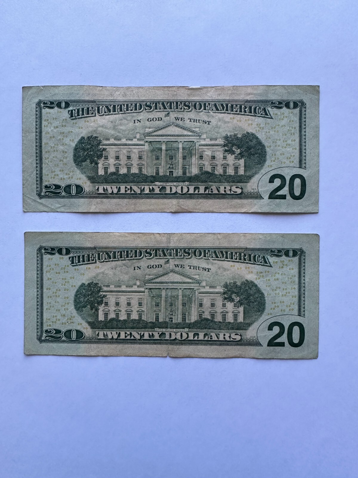 Two used 2013 $20 Star Notes U.S. Currency Serial #'s MA00438323 ...