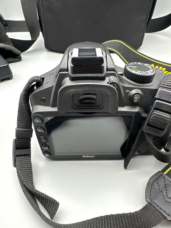 Nikon D3200 DSLR Camera Kit Bundle 18-55mm Lens Battery Charger USB ...