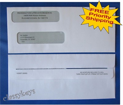 200 QuickBooks check ENVELOPES Self-Seal, Double-Window -- #8-5/8" x 3 ...