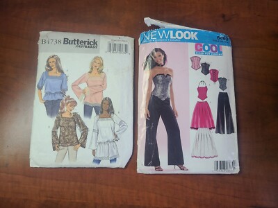 2 Simplicity New Look Sewing Pattern 6480. Corset, Pants & Skirt. W ...