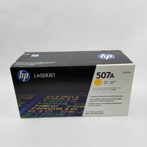 Genuine HP 507A Toner Cartridge Yellow CE402A LaserJet Laser Jet - New ...