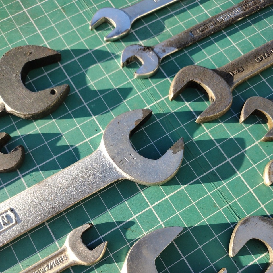 Whitworth Spanners – Double Open End – Mixed Brands & Sizes – Garage ...