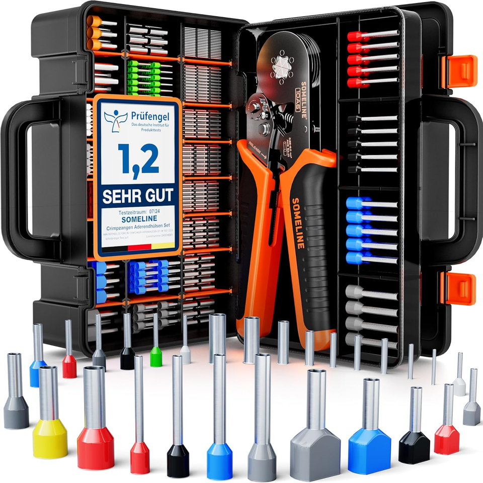 SOMELINE Hexagonal Crimp Tool Kit, 28 Types Ferrules, 0.25-10Mm² ...