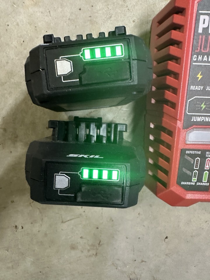 SKIL PWRCore 12 PWRJump Charger Model QC535701 W/2, 2 AH Batteries NEW ...