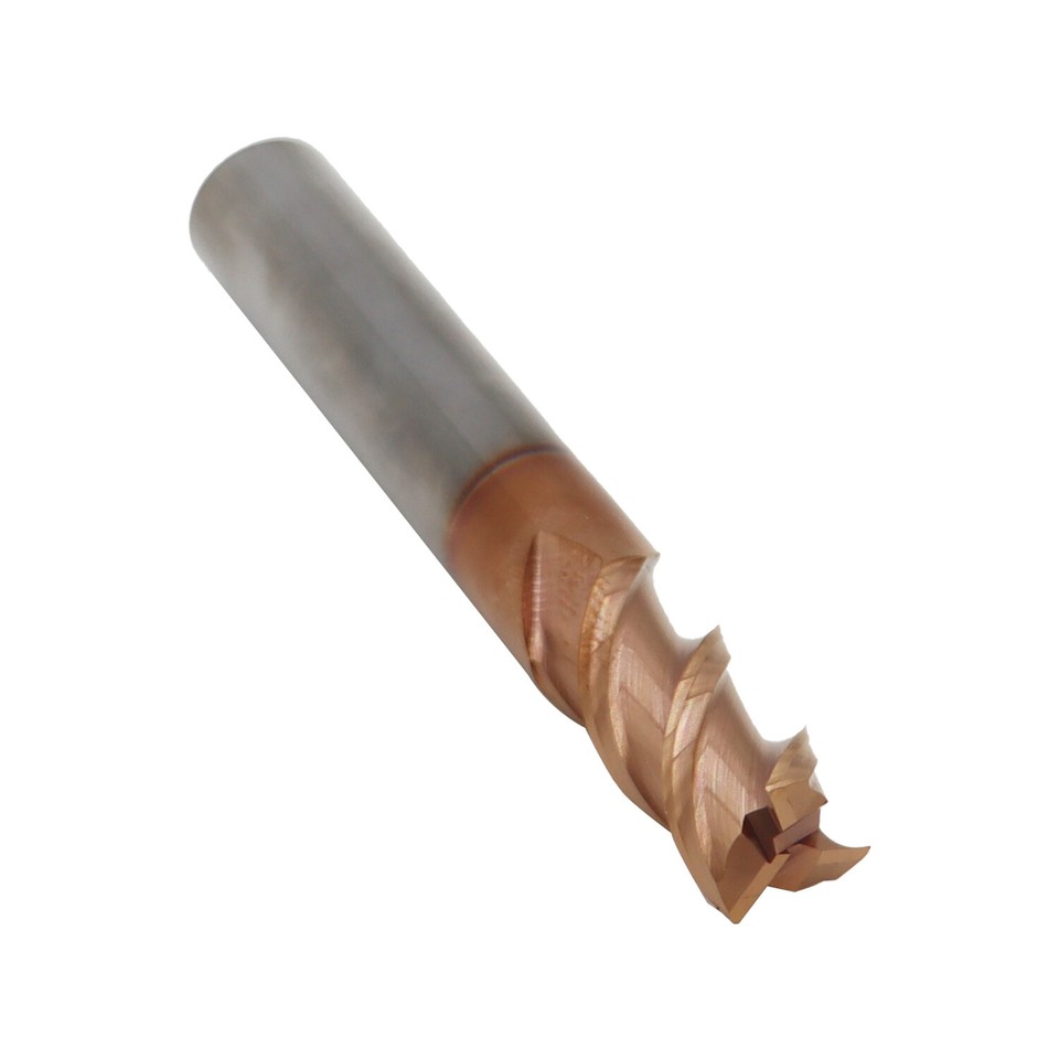 1/2" 3 FLUTE 37° HELIX CARBIDE END MILL FOR ALUMINUM SQUARE END ZRN ...