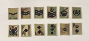 Rank Badge MTP Multicam LCPL, CPL, SGT, STAFF, WO2 RQMS, OFFICER ...