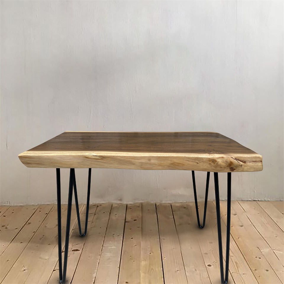 Rustic Teak Live Edge Small Coffee Table – Handmade Modern Table Home ...