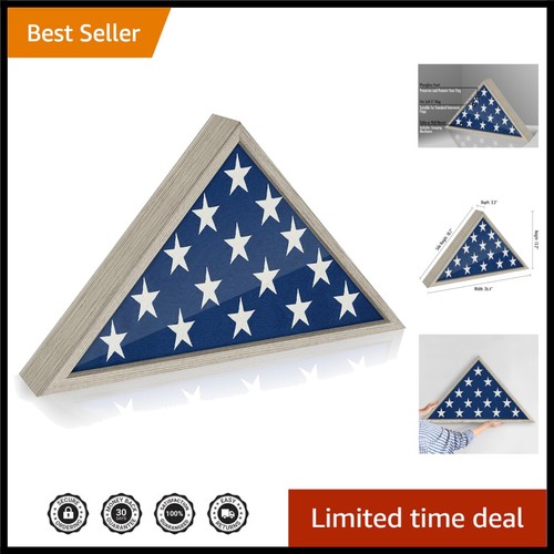 Triangular Flag Box with Polished Plexiglass for 5 x 9.5' Burial Flags ...