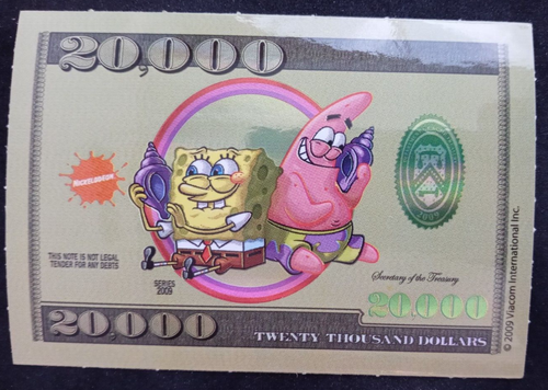 Sponge Bob Squarepants Money Sticker Series 3 #8 Of 12 | eBay