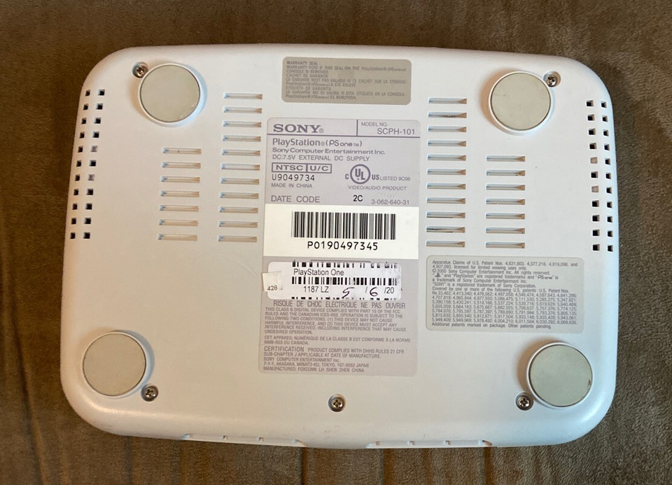 Official Sony PlayStation 1 PS1 Slim PSone Console Complete w ...