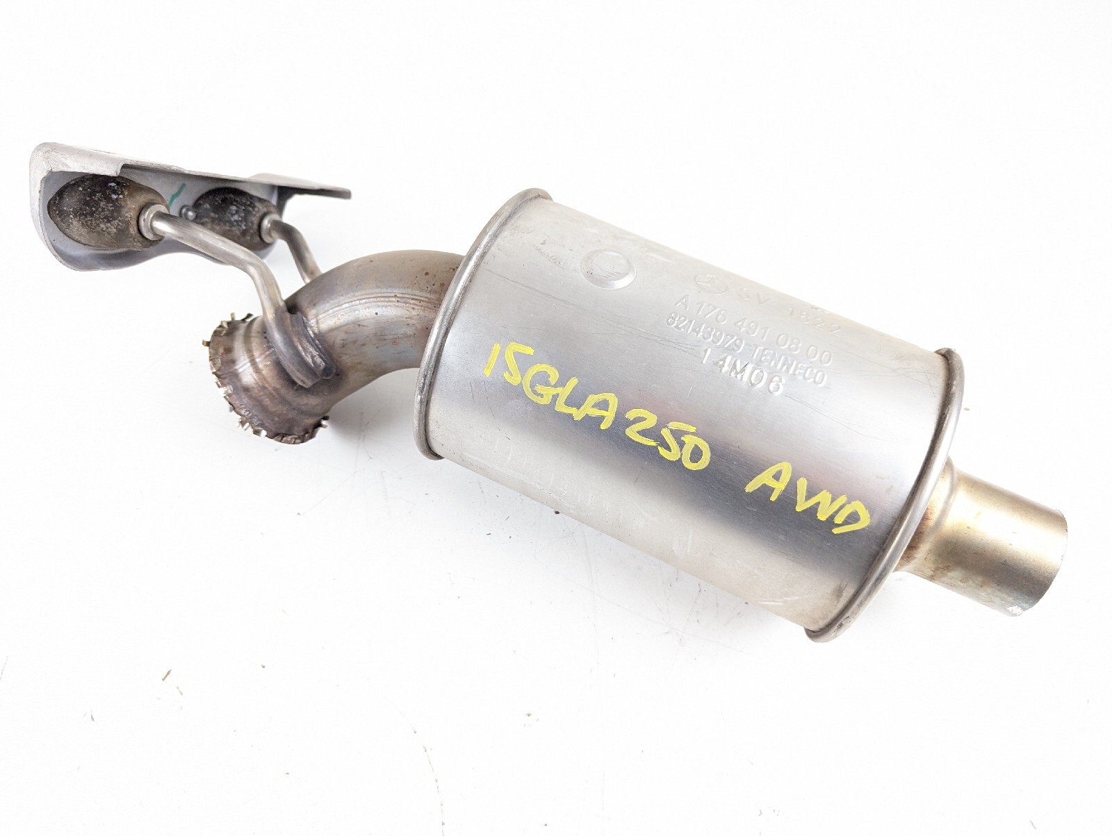 14-20 MERCEDES GLA250 X156 4MATIC EXHAUST MUFFLER RESONATOR PIPE CUT ...