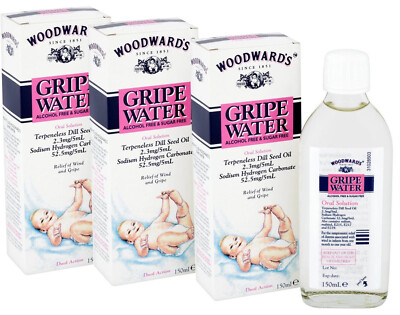 WOODWARDS GRIPE WATER Wind Relief Gripe Relief For Babies - 3 Pack (3 x ...