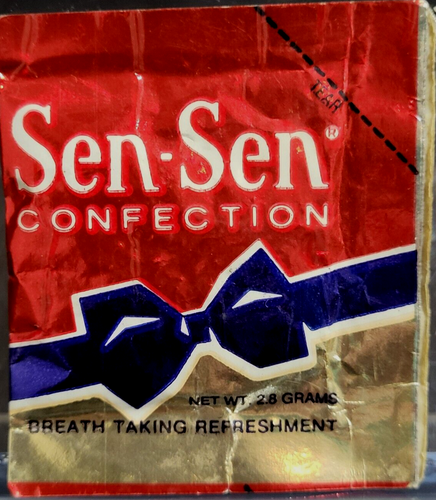 Very Vtg Sen Sen Confection Breath Taking Refreshment Licorice Mints ...