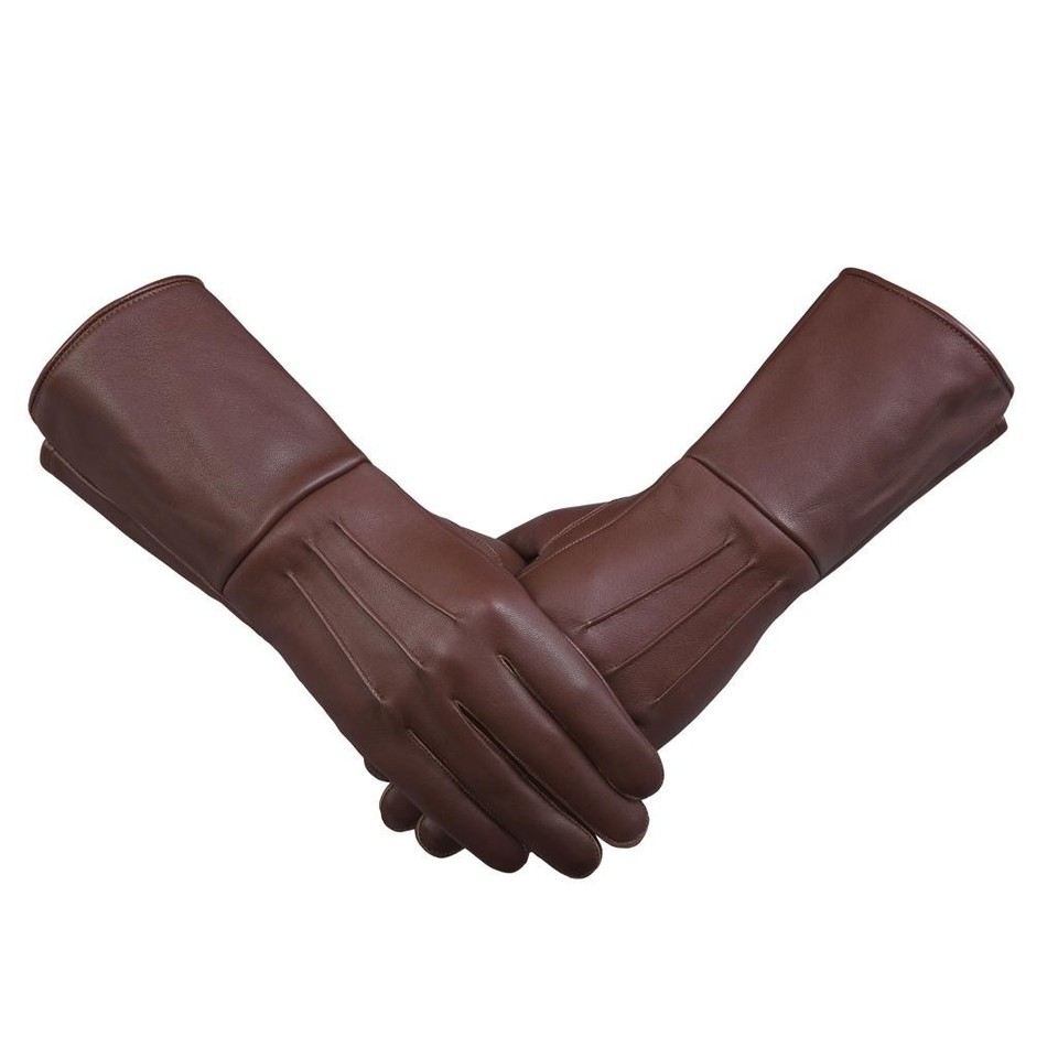 Medieval Leather Gauntlet Gloves Men – Long Cuff Armor Cosplay | UK USA ...
