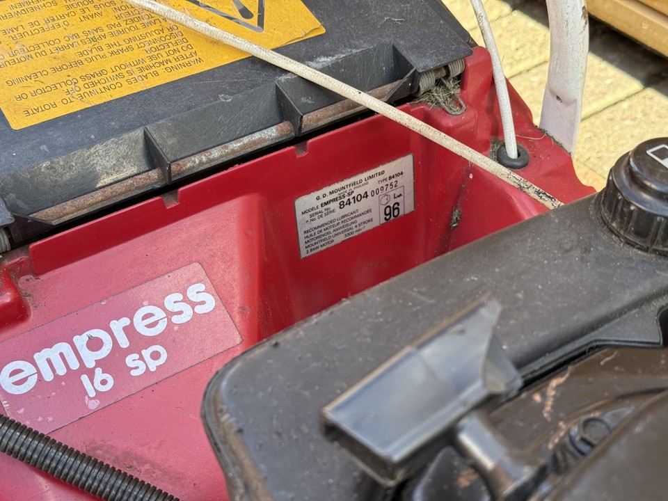 Vintage Mountfield Empress 16 Petrol Lawnmower (Starts And Runs) | eBay UK