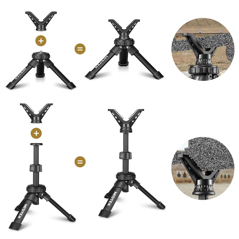 3/8" & 1/4" Bolt V Yoke Gun Rest Mount Camera Thread Bipod Tripod ...