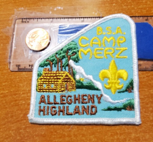 BSA vintage Camp Merz, "county shape" Allegheny Highlands Council (no"S ...