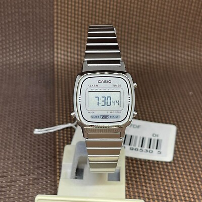 Casio Vintage LA670WA-7D Stainless Steel Digital Quartz Classic Women's ...