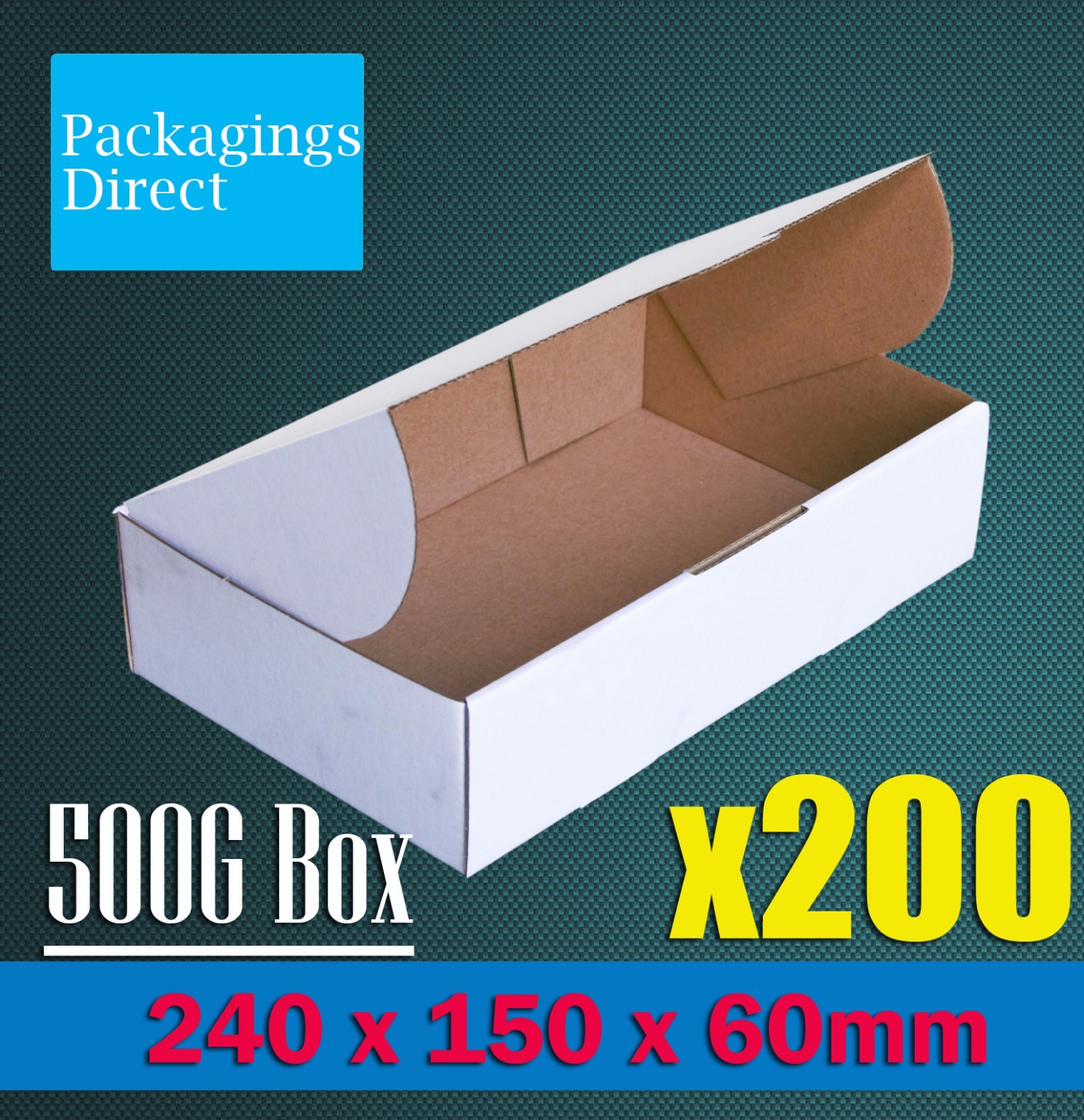 200x Mailing Boxes 240 x 150 x 60mm for AusPOST 500g Small Satchel ...