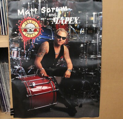Matt Sorum 1990's Guns N Roses Mapex Drums Promo Poster 18" x24" | eBay
