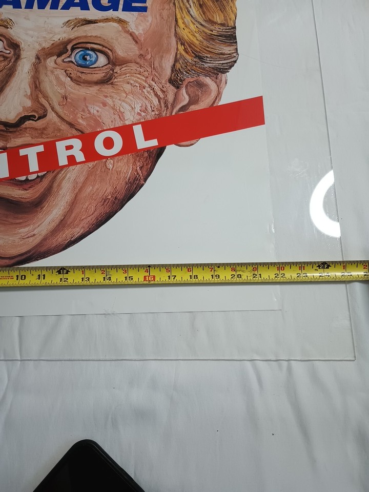 Robbie Conal "Damage Control" Poster 1991 Dan Quayle 22x28. Spelling ...
