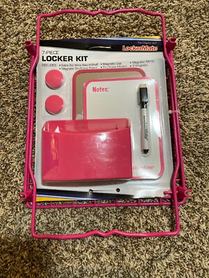 Lockermate 7 Piece Tall Wire Locker Kit with Magnets, Mirror, Erase ...