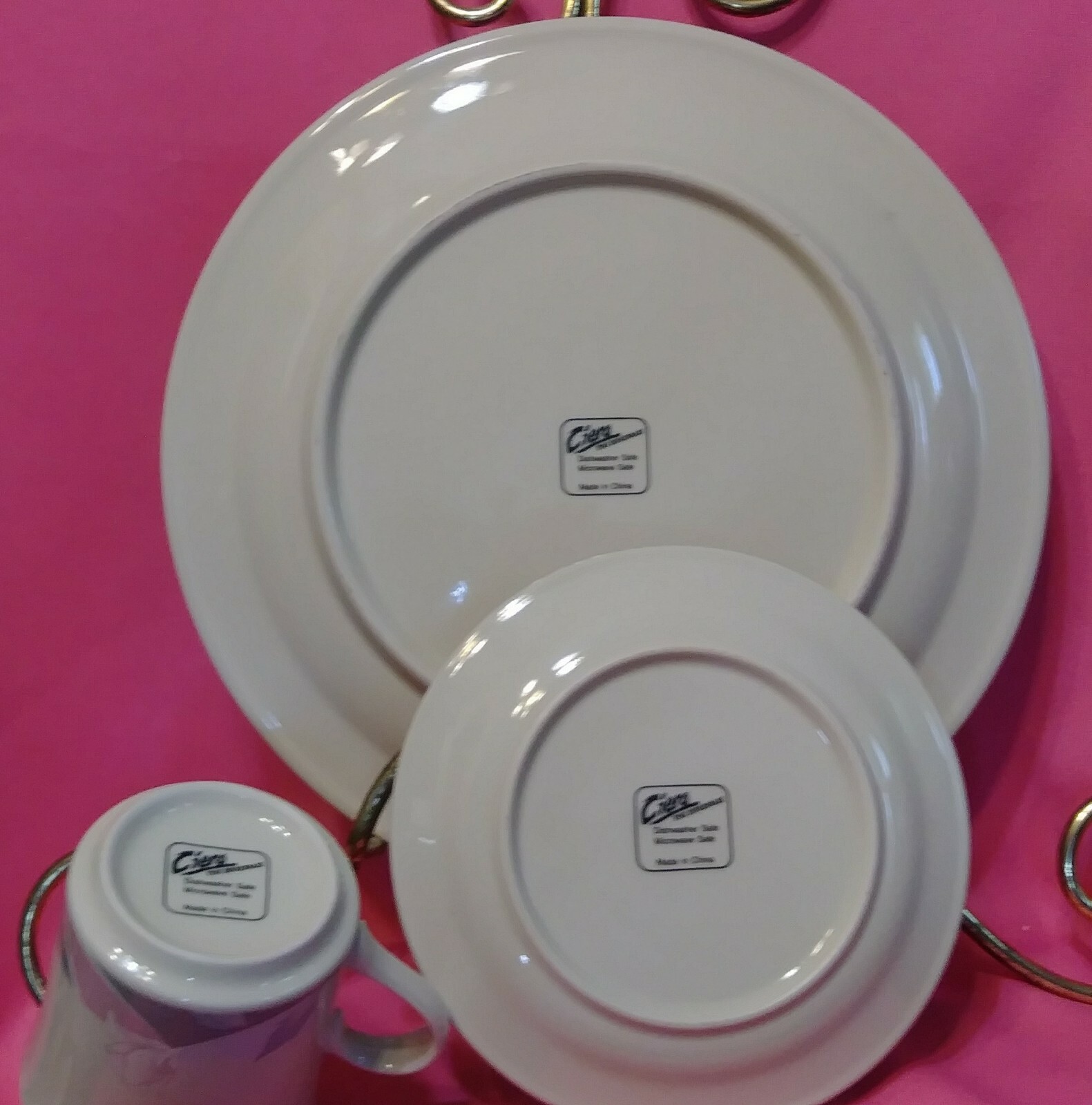 Vintage Ciera 3Pcs.10.5" Dinner Plate, Cup, & Saucer Set NEW in ...