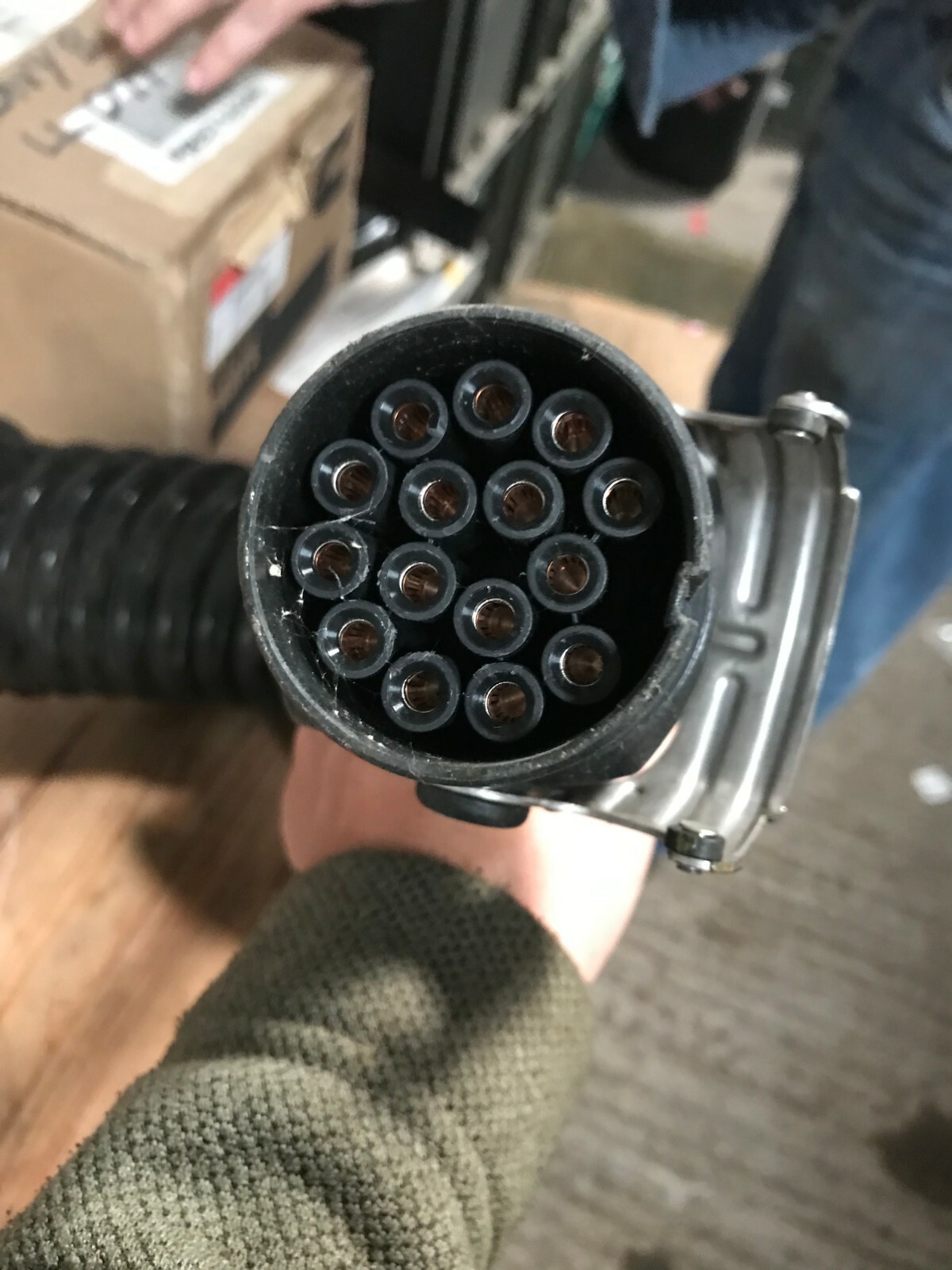 Military Army 15 pin ADR/GGVS plug and socket trailer coil connection ...