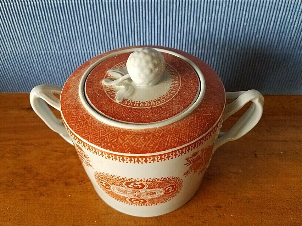 COPELAND SPODE FITZHUGH RED SUGAR BOWL | eBay
