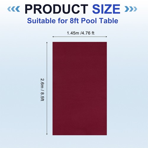 8ft Billiard Cloth Pool Table Felt Replacement Kit, Red | eBay