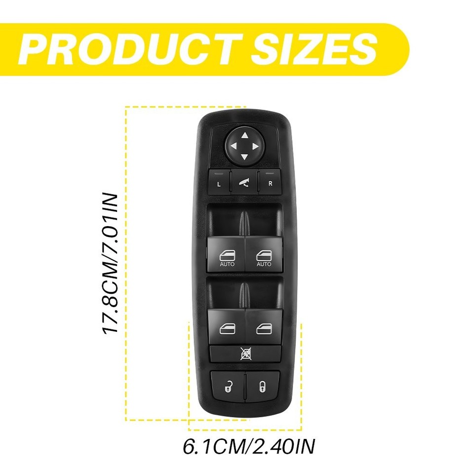 Driver Left Master Power Window Control Switch For 2016-2018 Dodge RAM ...