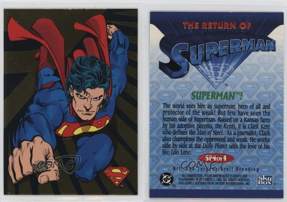 1993 SkyBox The Return of Superman Bonus Cards Superman ! #SP4 14tz | eBay