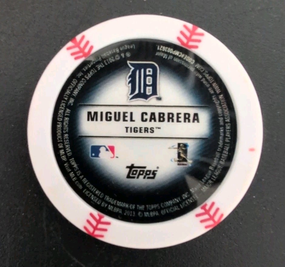 Miguel Cabrera 2013 Topps MLB Chipz Baseball Poker Chips Magnetic | eBay