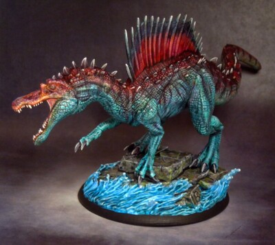 Painted Spinosaurus dinosaur - Reaper D&D Pathfinder RPG DeepWars | eBay