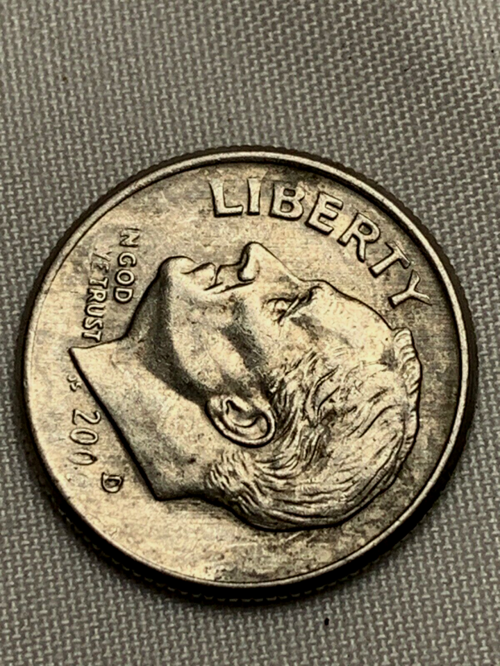 2000 D Off Centered Dime Nice Error Shallow Hit Date RARE Circulated ...