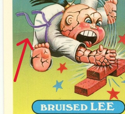 1986 Topps Garbage Pail Kids Series 3 OS3 BRUISED LEE 94a GREEN BELT ...