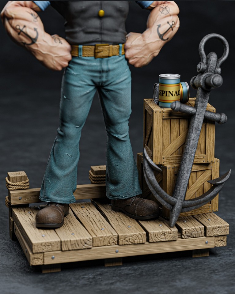 Popaye Painted 1/4 3D Printed 12K Figure Statue Resin Model Kit | eBay