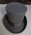 100% Wool Vintage Top Hat Black Crown Hat Victorian Magic Hat 8''{] | eBay